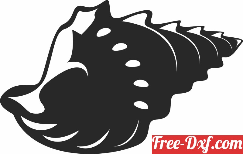 Download Seashell conch eAI8A High quality free Dxf files, Svg, C