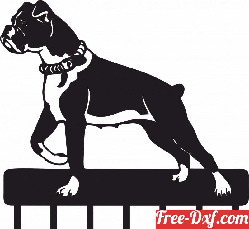 Download Boxer Dog wall Key Holder Hook Hanger dxf eI2Lg High qua