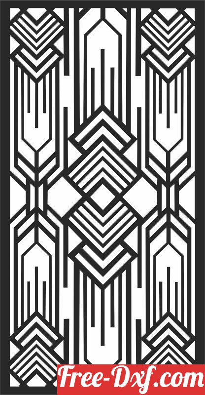 Download decorative Wall door geometric panel dxf ePrpQ High qual