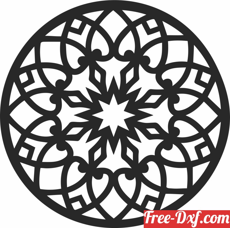Download Ornament decorative art eTN5L High quality free Dxf file