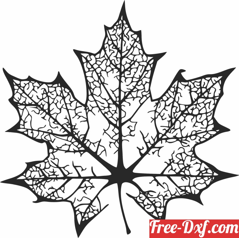 Download maple leaf wall arts efsGD High quality free Dxf files,