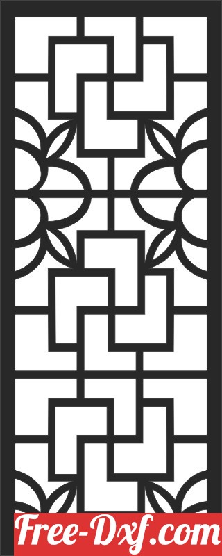 Download decorative panels for doors wall screen pattern dxf ex08