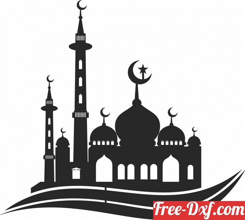 Download Mosque wall decor f6iZ0 High quality free Dxf files, Svg