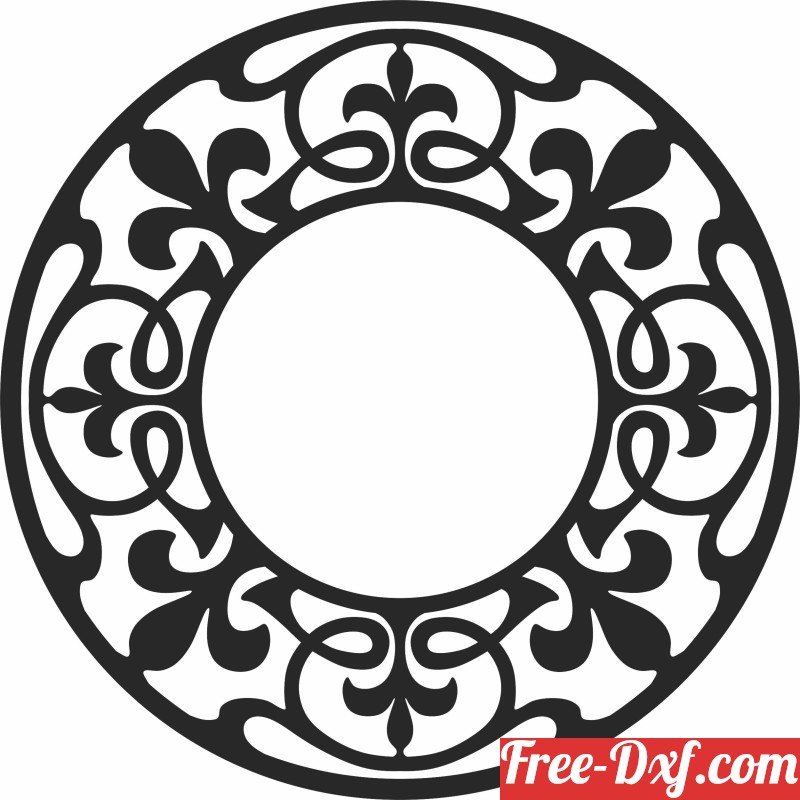 Download floral decorative wall decor dxf fJaoH High quality free
