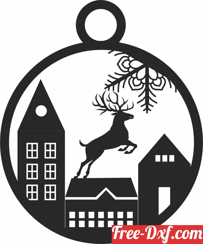 Download deer christmas ornament cliparts fQc9v High quality free