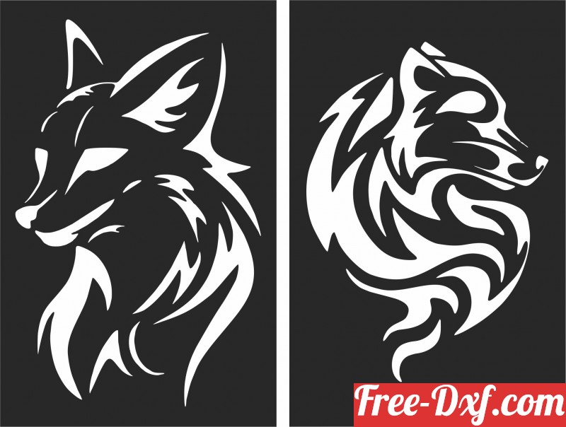 Download Fox wall decor fZQwn High quality free Dxf files, Svg, C