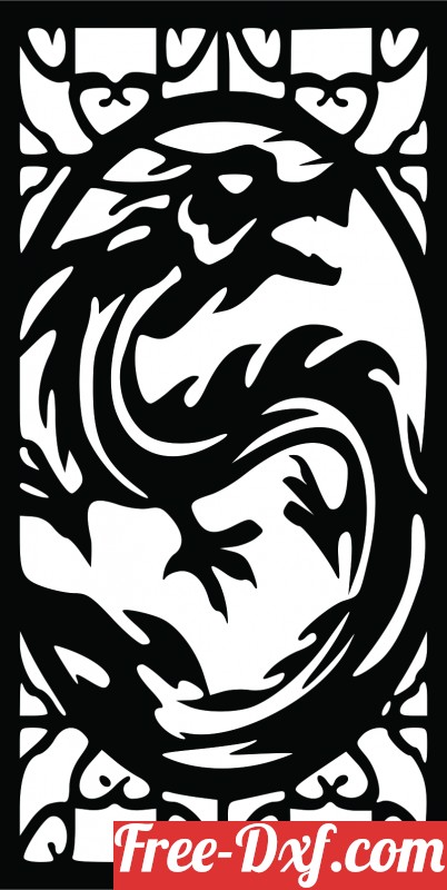 Download Dragon panel decorative wall screen pattern feDnt High q