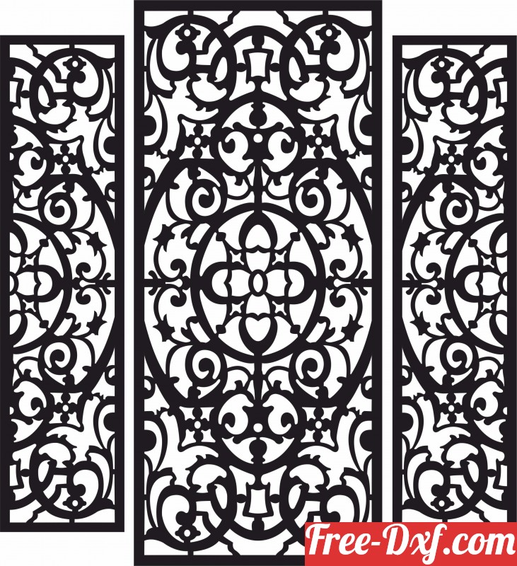 Download 3 pieces panels wall screen door patterns door fgqa7 Hig