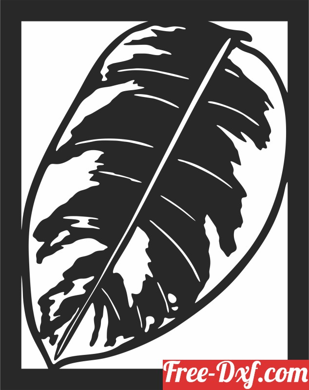Download leaf wall art panel fvuAL High quality free Dxf files, S