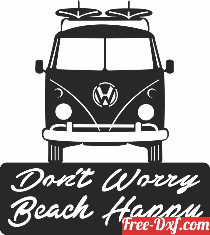 Download surfer bus beach happy sign g6aOb High quality free Dxf