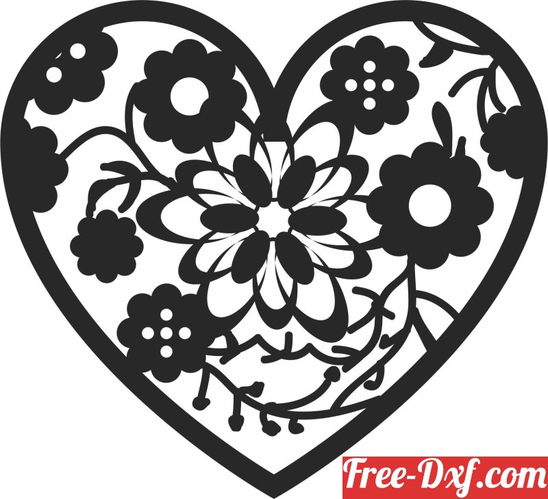 Download floral Hearts Valentine's Day dxf gM5Ue High quality fre
