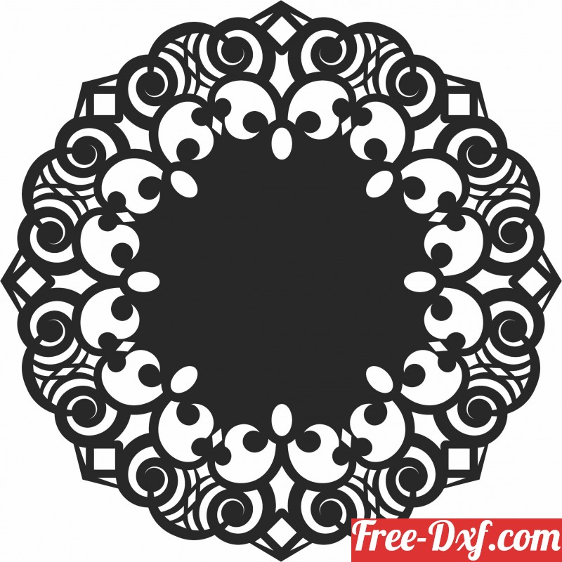 Download Round Decorative pattern gRfuJ High quality free Dxf fil