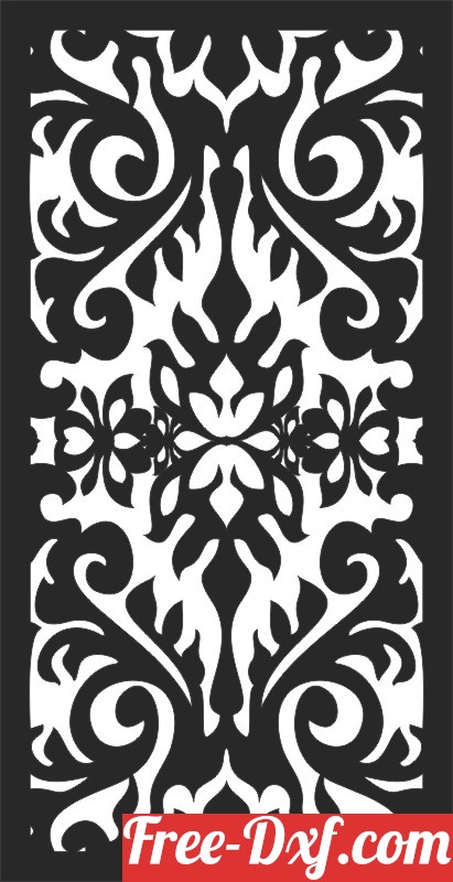 Download Floral decorative panels for doors wall screen dxf gSL2S