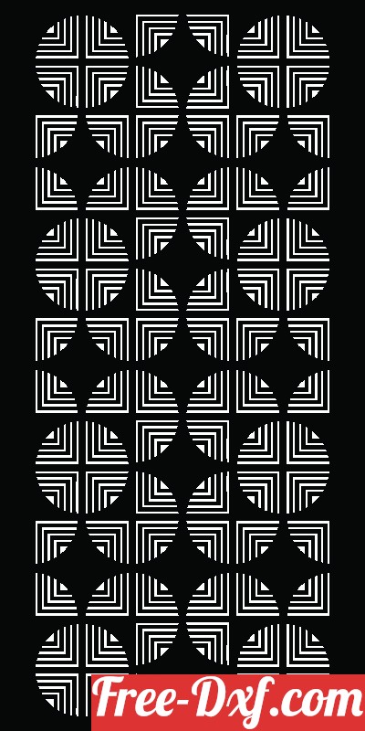 Download geometric decorative pattern panel wall screen dxf gnmRw