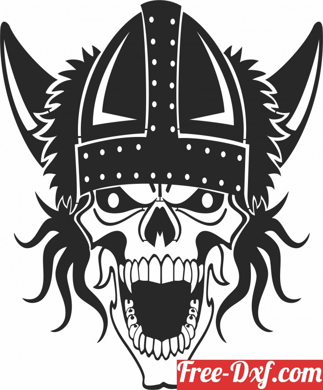Download Viking Skull cliparts h0hxg High quality free Dxf files,