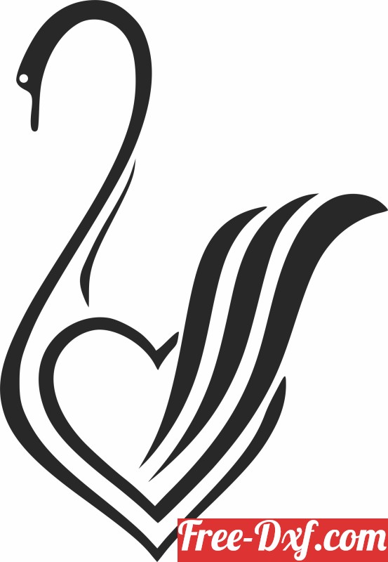 Download swan heart cliparts svg h0xhp High quality free