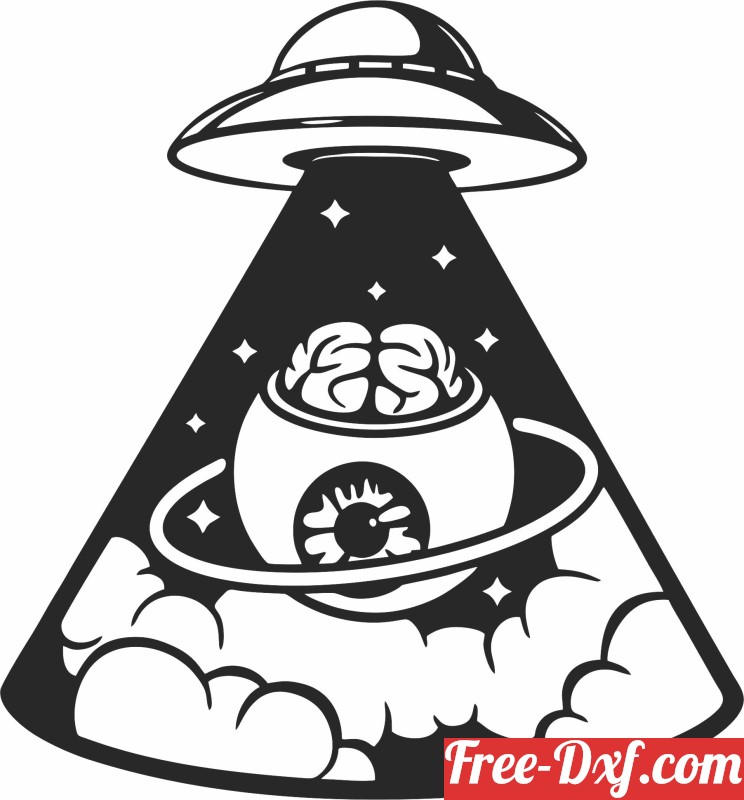 Download ufo funny clipart hFjDE High quality free Dxf files, Svg