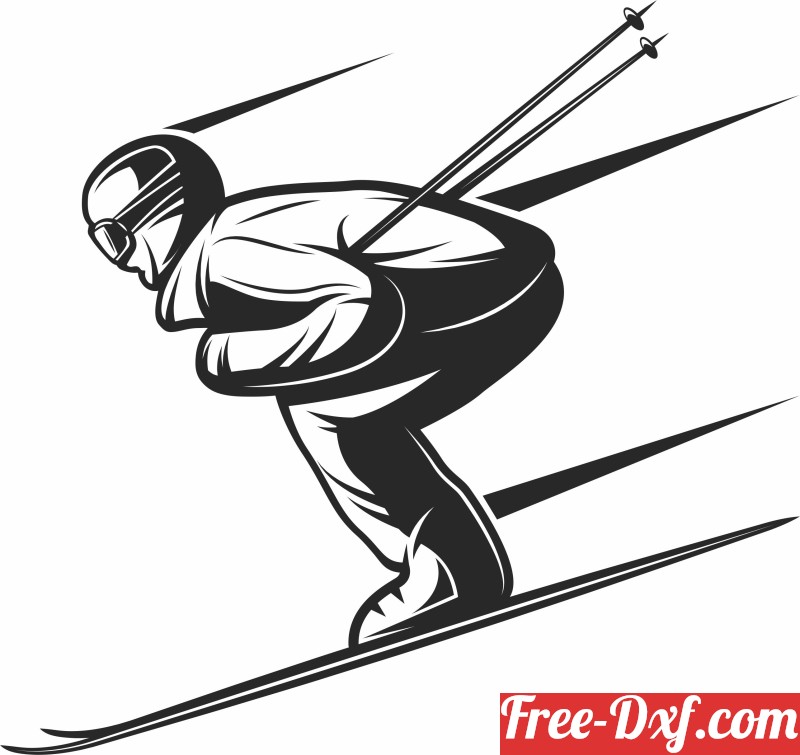 Download Skiing clipart hIsg5 High quality free Dxf files, Svg, C