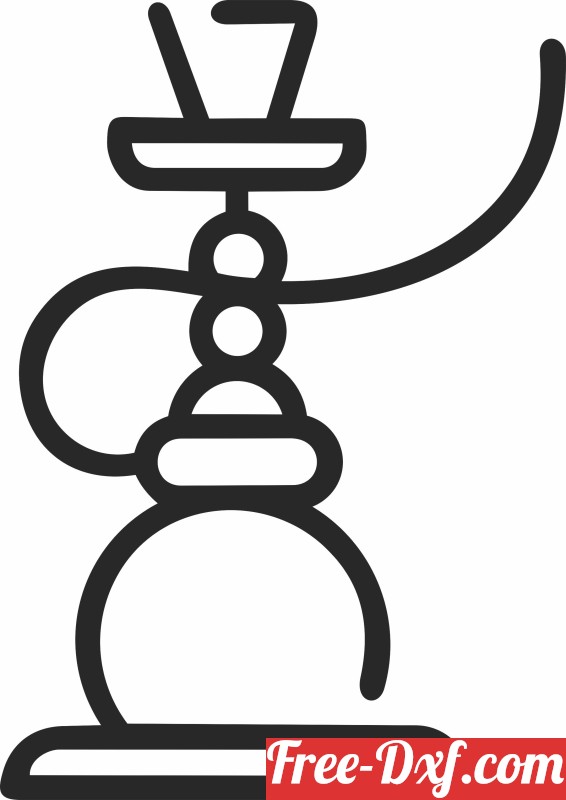 Download Shisha Hookah hSrUJ High quality free Dxf files, Svg, Cd