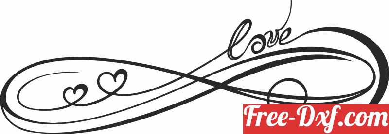 Download love Infinity Symbol valentines day dxf hi45B High quali