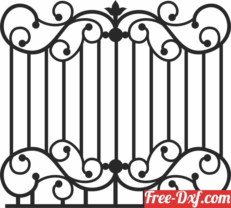 Download Decorative fences gates hk3HG High quality free Dxf file