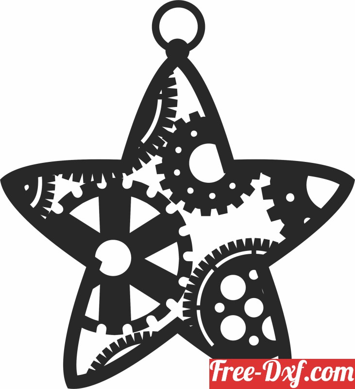 Download christmas star decoration i0VDH High quality free Dxf fi