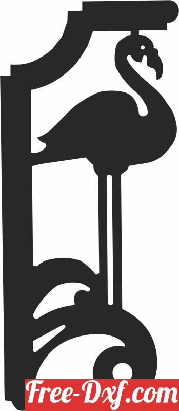 Download flamingo wall stake i5nKb High quality free Dxf files, S