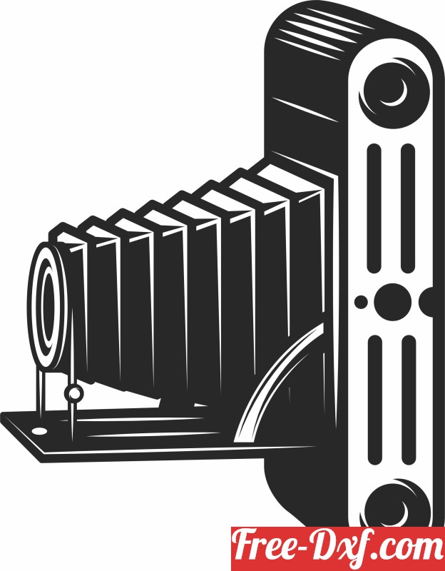 Download Old retro photocamera i7Uod High quality free Dxf files,