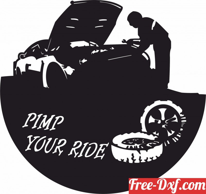 Download Pimp Your Ride Vinyl Clock iRoJj High quality free Dxf f