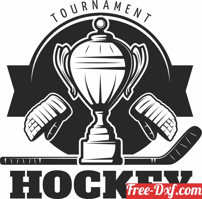 Download Hockey tournament logo sign dxf iaRgc High quality free