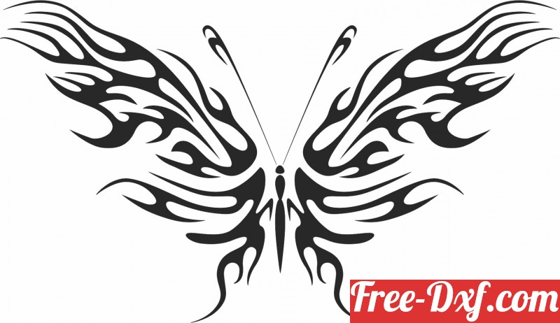 Download Butterfly clipart floral jA5hY High quality free Dxf fil