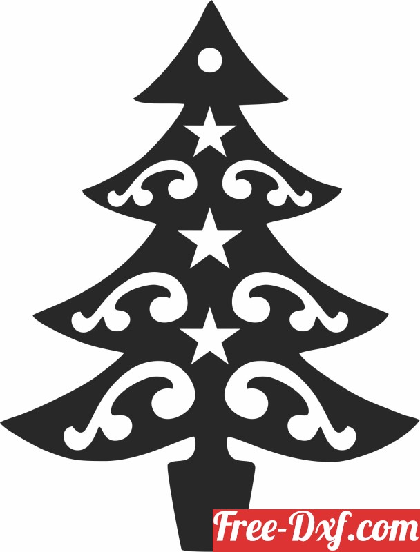 Download Christmas decor tree jCq8o High quality free Dxf files,