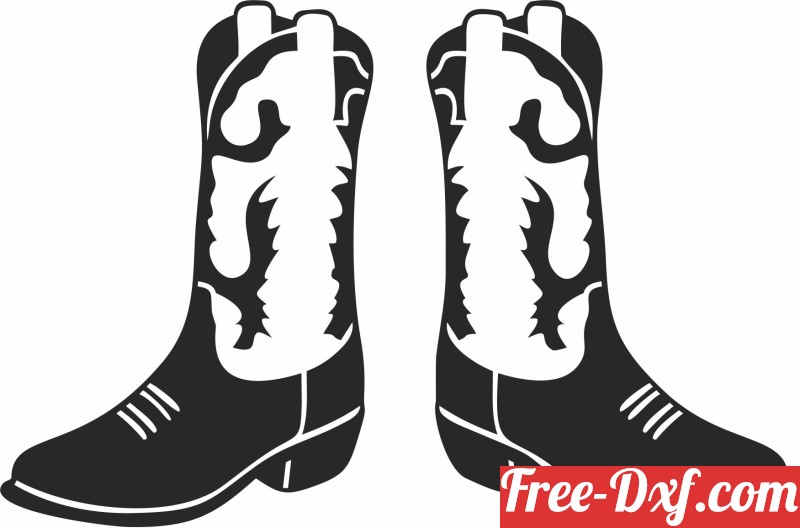 Download Cowboy Boots cliparts jsVpP High quality free Dxf files,
