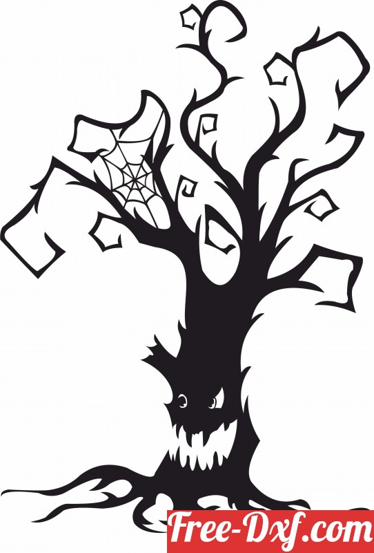 Download Halloween creepy scary bare tree monster jxFb6 High qual