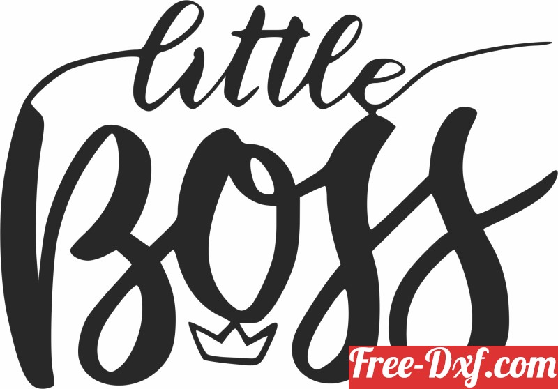 Download little boss wall art kkjj3 High quality free Dxf files,