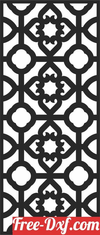 Download PATTERN DECORATIVE Wall lHdxW High quality free Dxf f