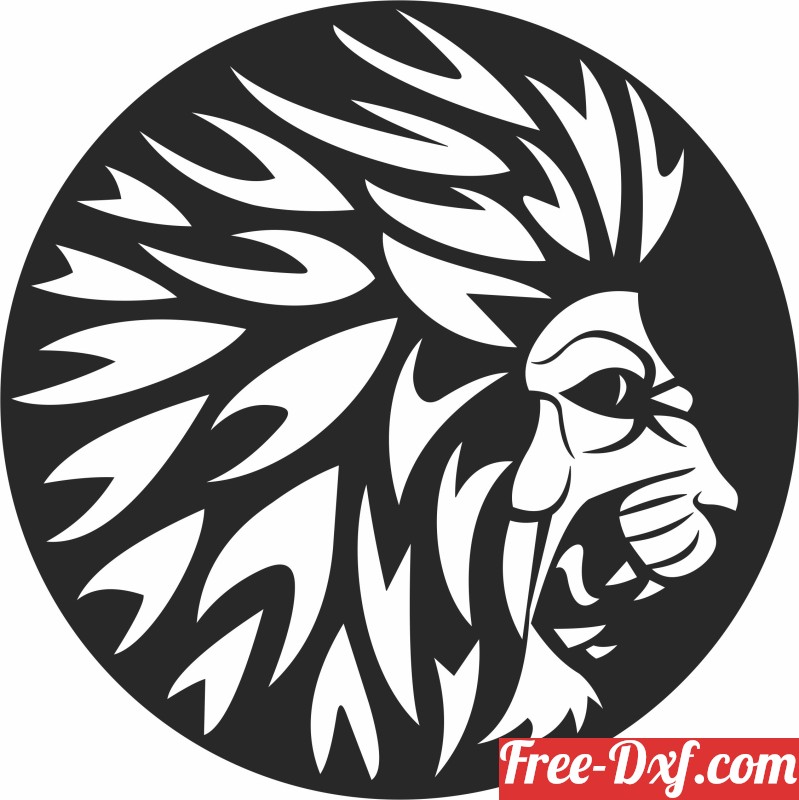 Download Lion cliparts lMS1A High quality free Dxf files, Svg, Cd
