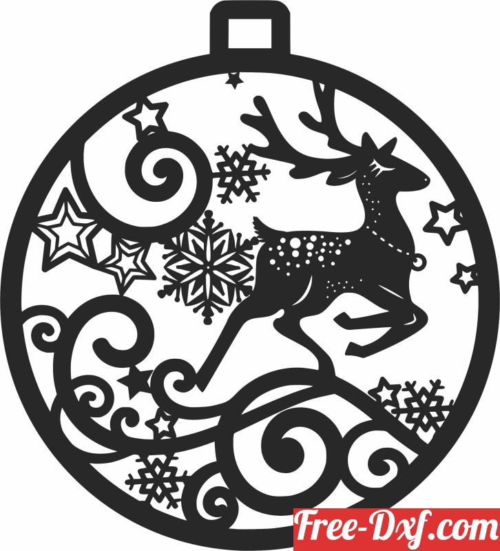 Download christmas deer snowflake ornament clipart lNFTv High qua