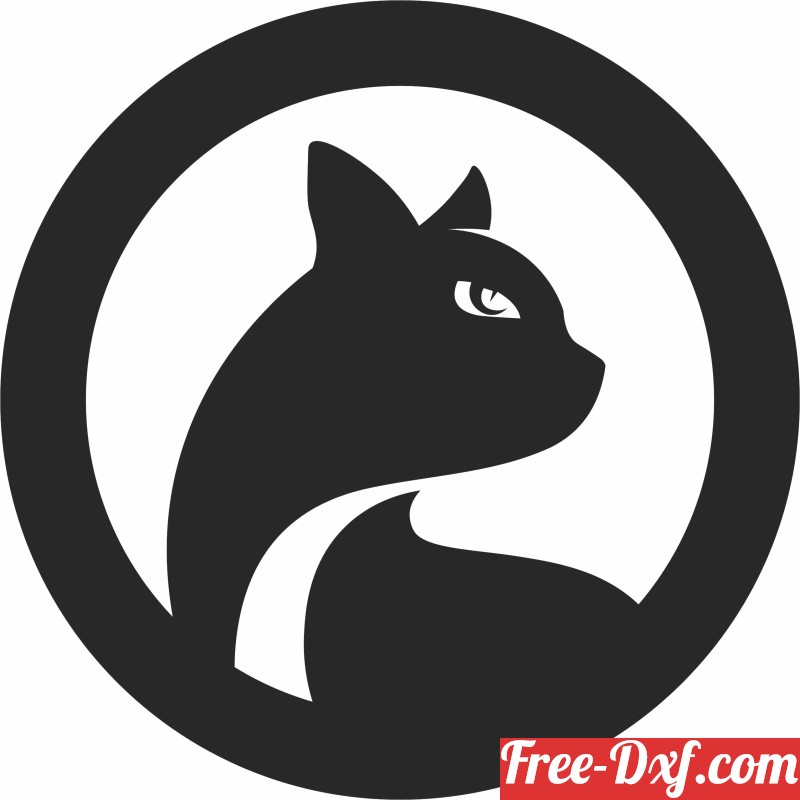 Download Black Cat logo lUbGi High quality free Dxf files, Svg, C