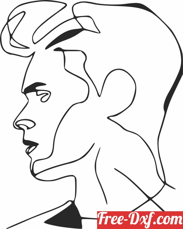 Download line drawing man art lf43F High quality free Dxf files,