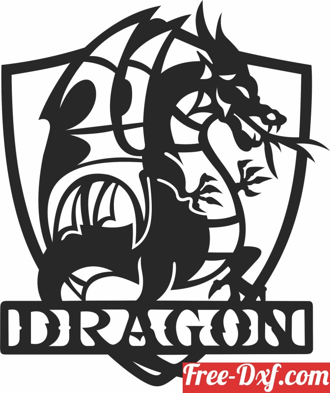Download dragon wall clipart llIj7 High quality free Dxf files, S