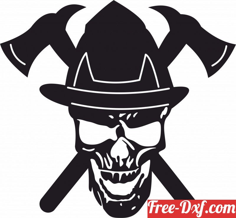 Download Skull with Axe lpUvD High quality free Dxf files, Svg, C