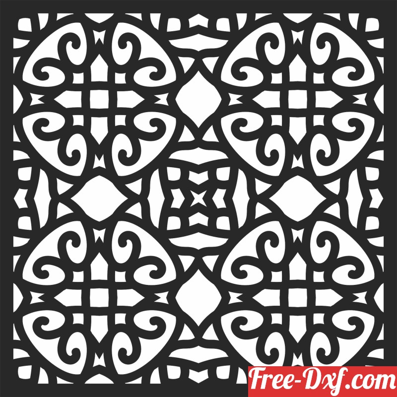 Download Wall screen PATTERN lqEg2 High quality free Dxf files,