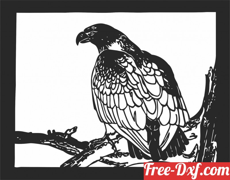 Download eagle on branch design mGwae High quality free Dxf files
