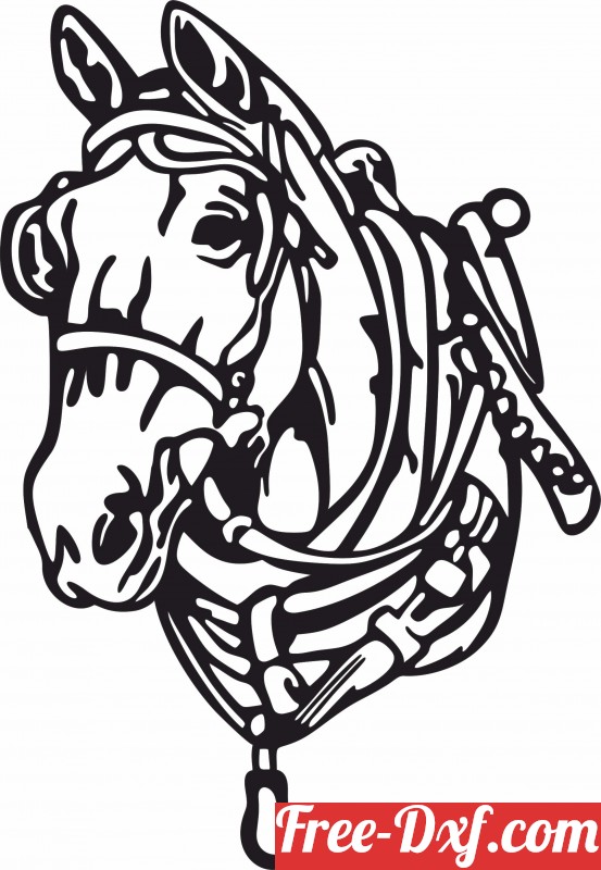 Download Horse face clipart dxf n5IRT High quality free