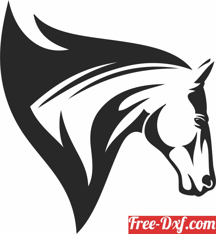 Download Horse head clipart n7iu4 High quality free Dxf files, Sv