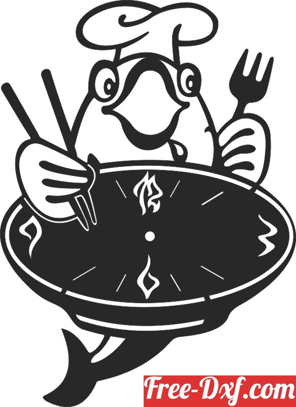 Download wall clock chef cooker nQcbd High quality free Dxf files