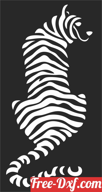 Download tiger panel clipart nV6hN High quality free Dxf files, S