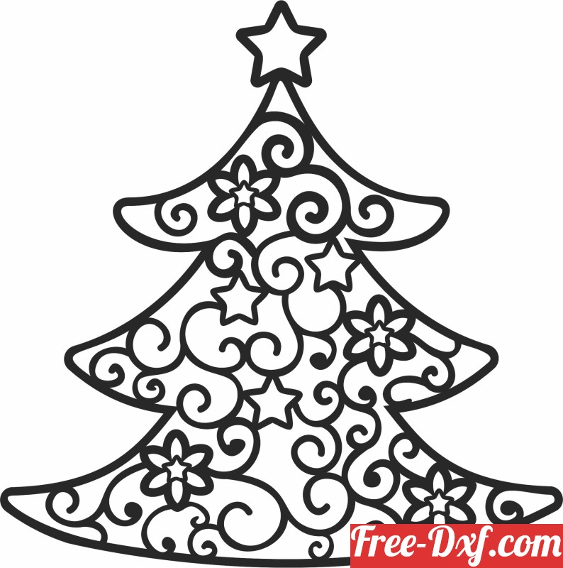 Download christmas tree clipart nrZiD High quality free Dxf files