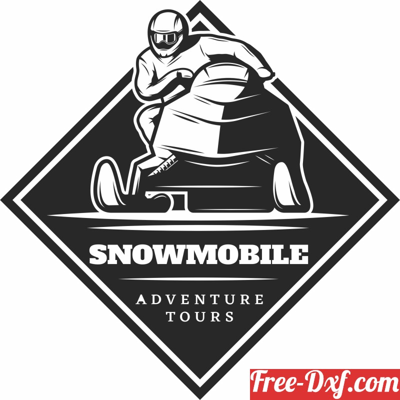 Download Snowmobile logo sign nuv3h High quality free Dxf files,